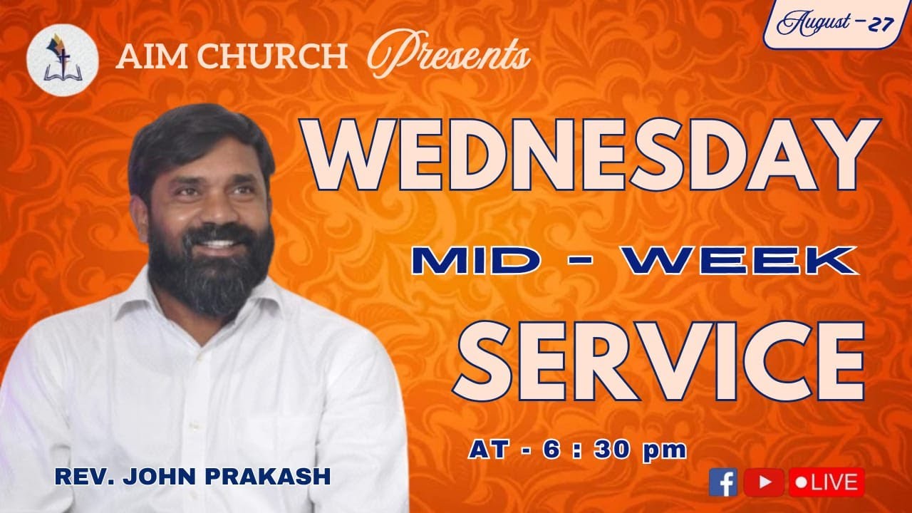 AIM Live Broadcast | Wednesday Evening Service | 27th August 2025 - YouTube