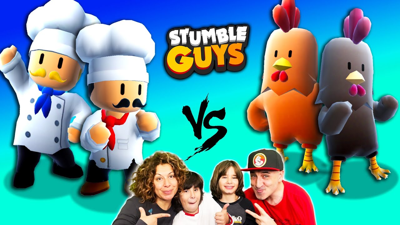 COCINEROS vs POLLOS en STUMBLE GUYS!! - YouTube