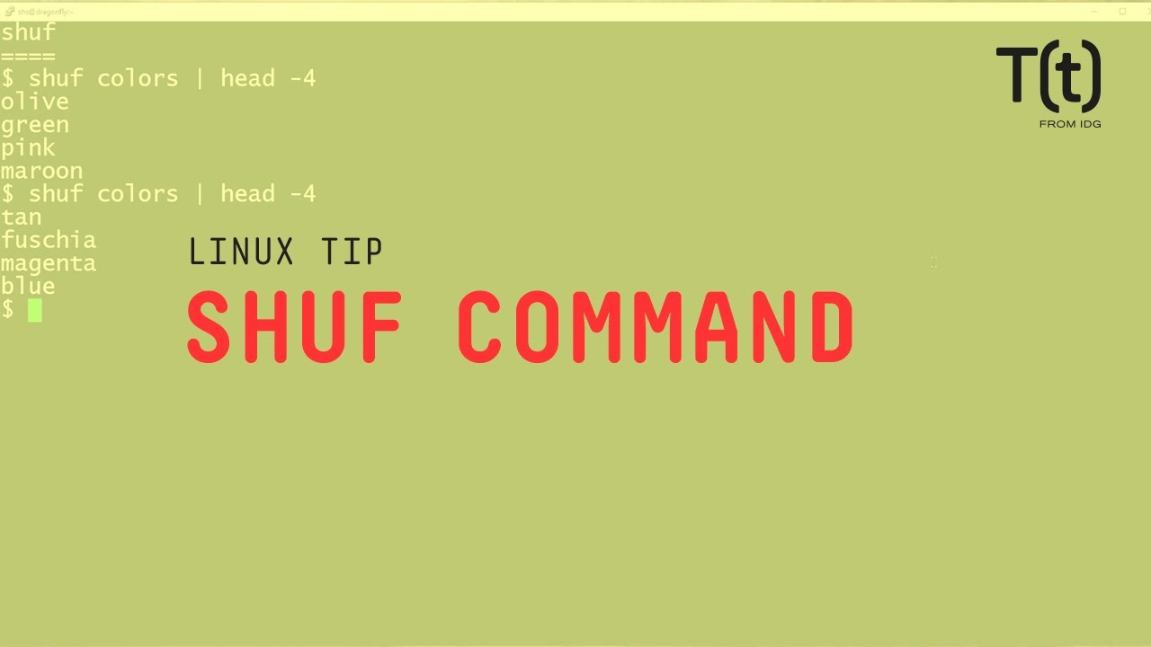 How To Use The Shuf Command 2 Minute Linux Tips Youtube