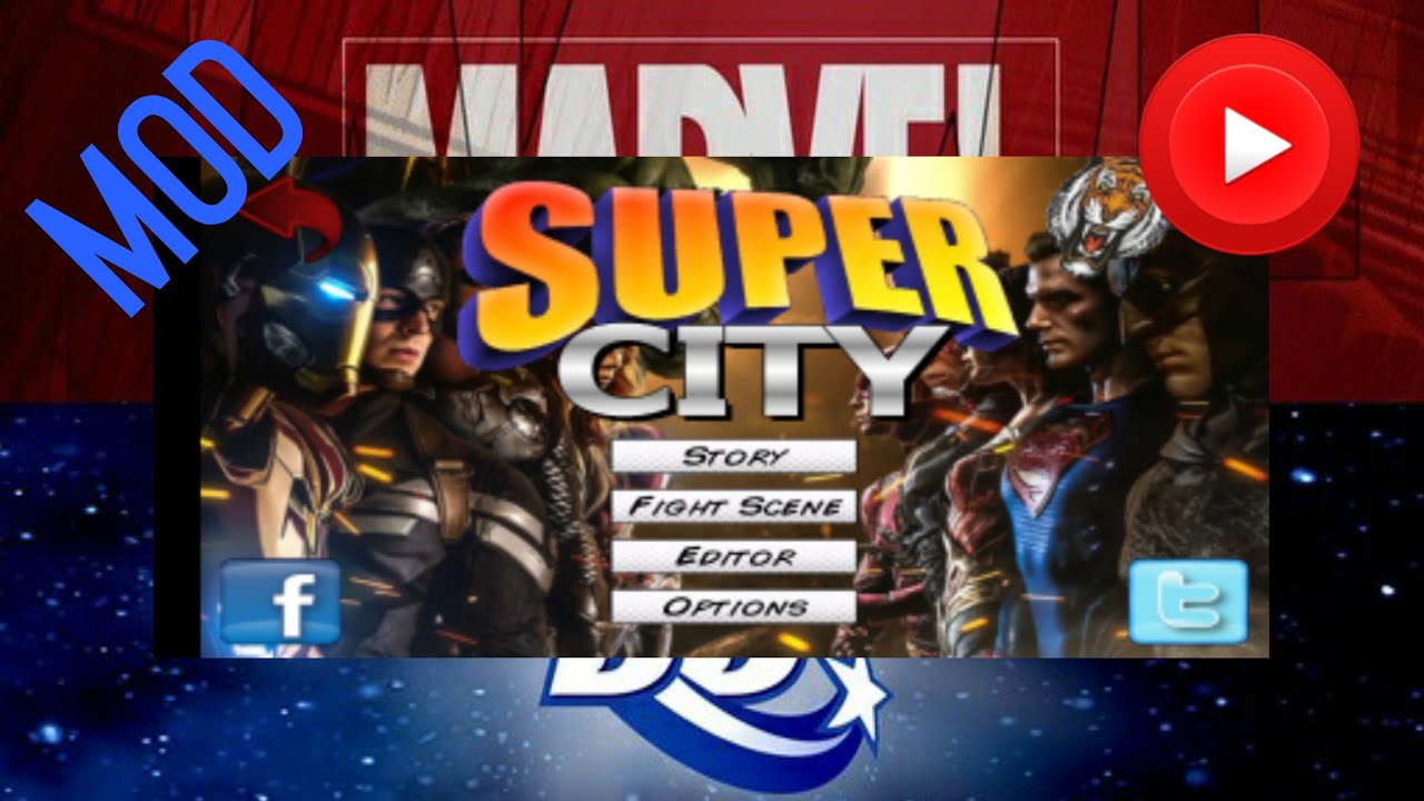 Supercity Marvel V DC Mod Preview - YouTube