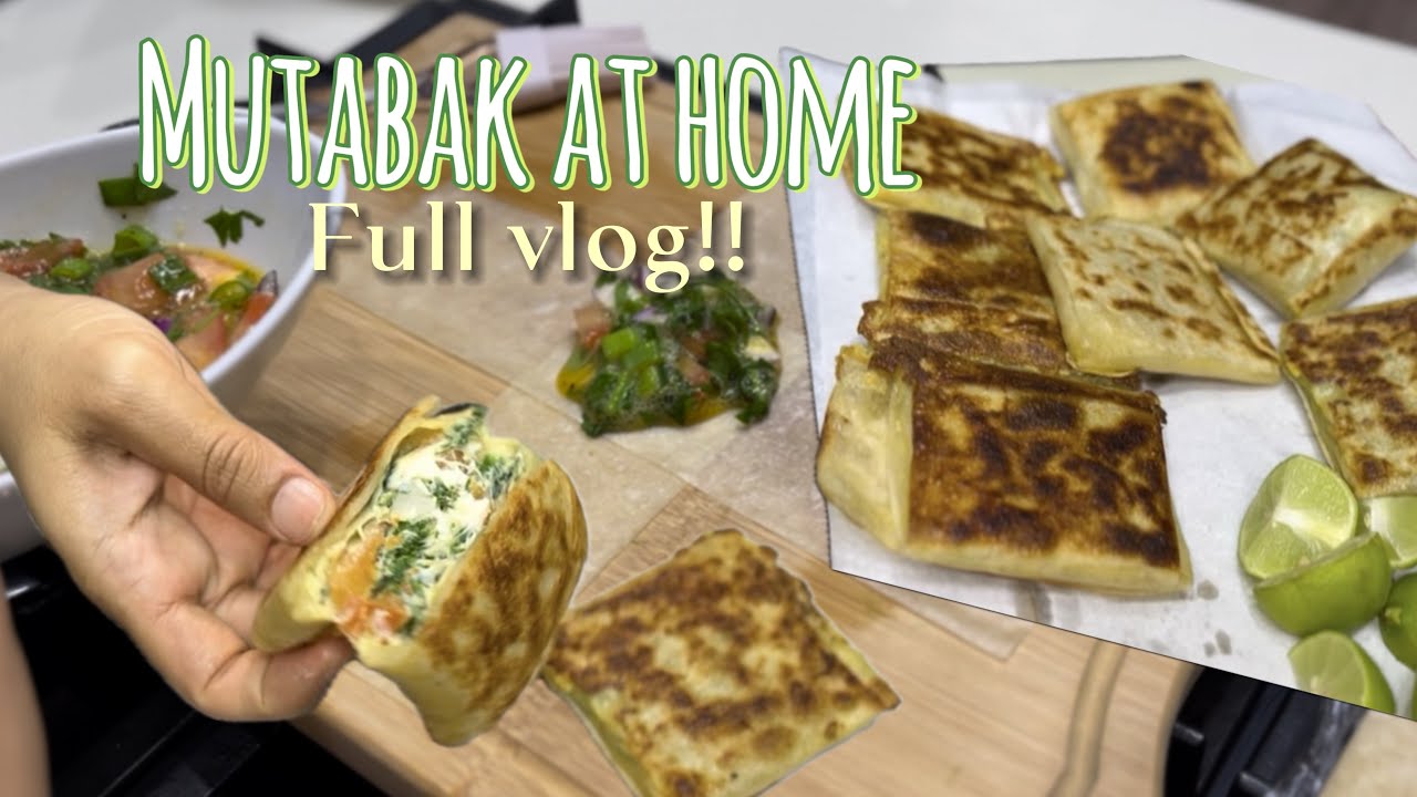 Mutabbaq recipe with sheets at home | full sehri vlog - YouTube