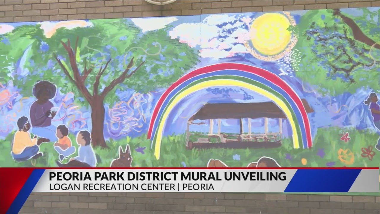 Colorful mural unveiled at Logan Recreation Center - YouTube