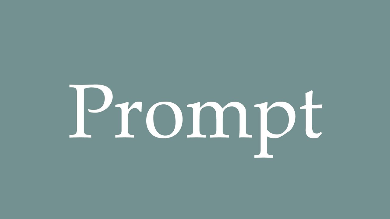 How to Pronounce ''Prompt'' Correctly in French - YouTube