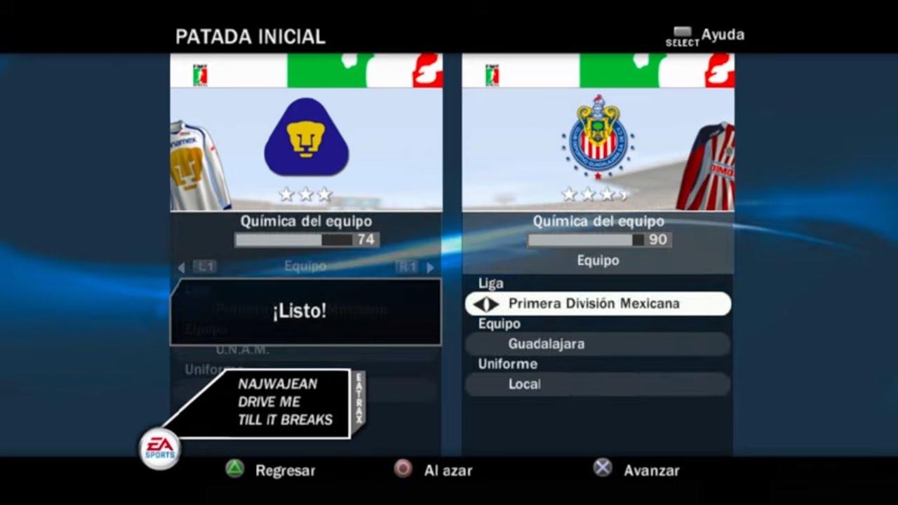 FIFA 09 (PS2) Gameplay - Pumas vs Guadalajara - YouTube