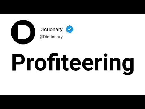 Profiteering Meaning In English - YouTube