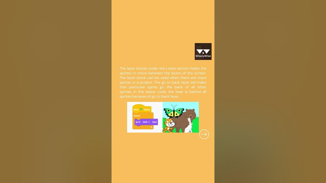 Logical Operators in Scratch | #24 | Front layer in Scratch | WiselyWise | #shorts - YouTube