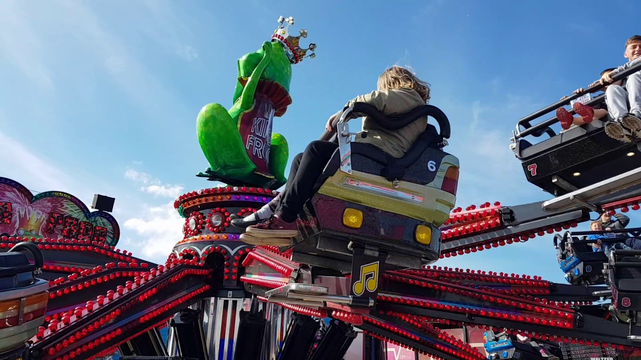 Crows king frogs off ride ashington funfair 2018 - YouTube