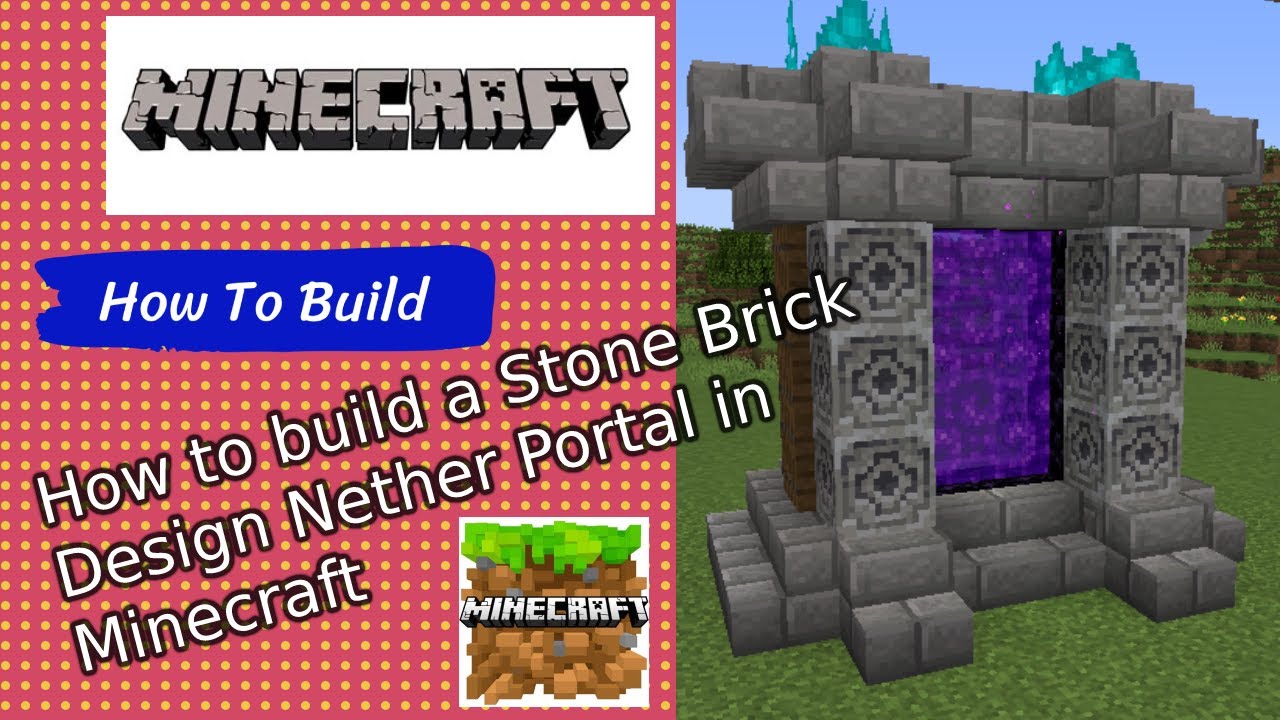 How to build Stone Brick Design Nether Portal in Minecraft? | {TS}Rihan ...