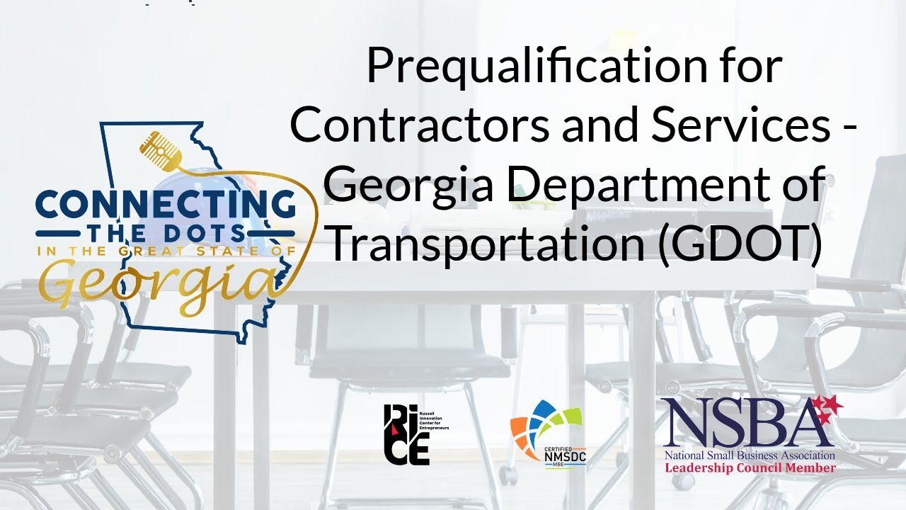 Prequalification for Contractors and Services - Georgia Department of ...
