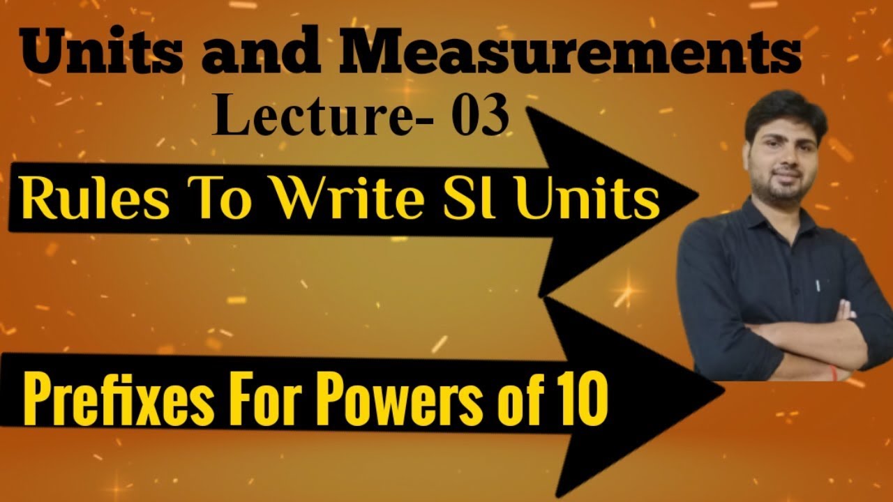 Rules To Write SI Units | Prefixes For Different Powers of 10 ...