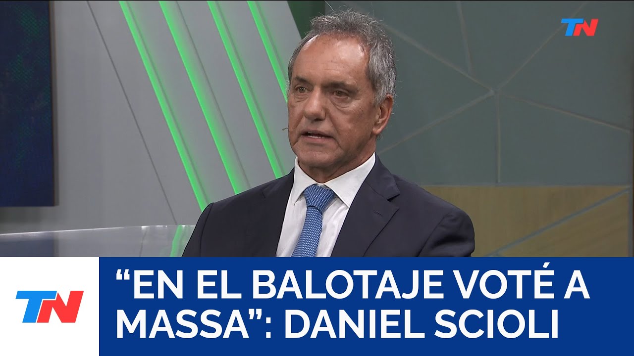 "TENGO TODA LA VOLUNTAD DE AYUDAR A MILEI": Daniel Scioli - YouTube