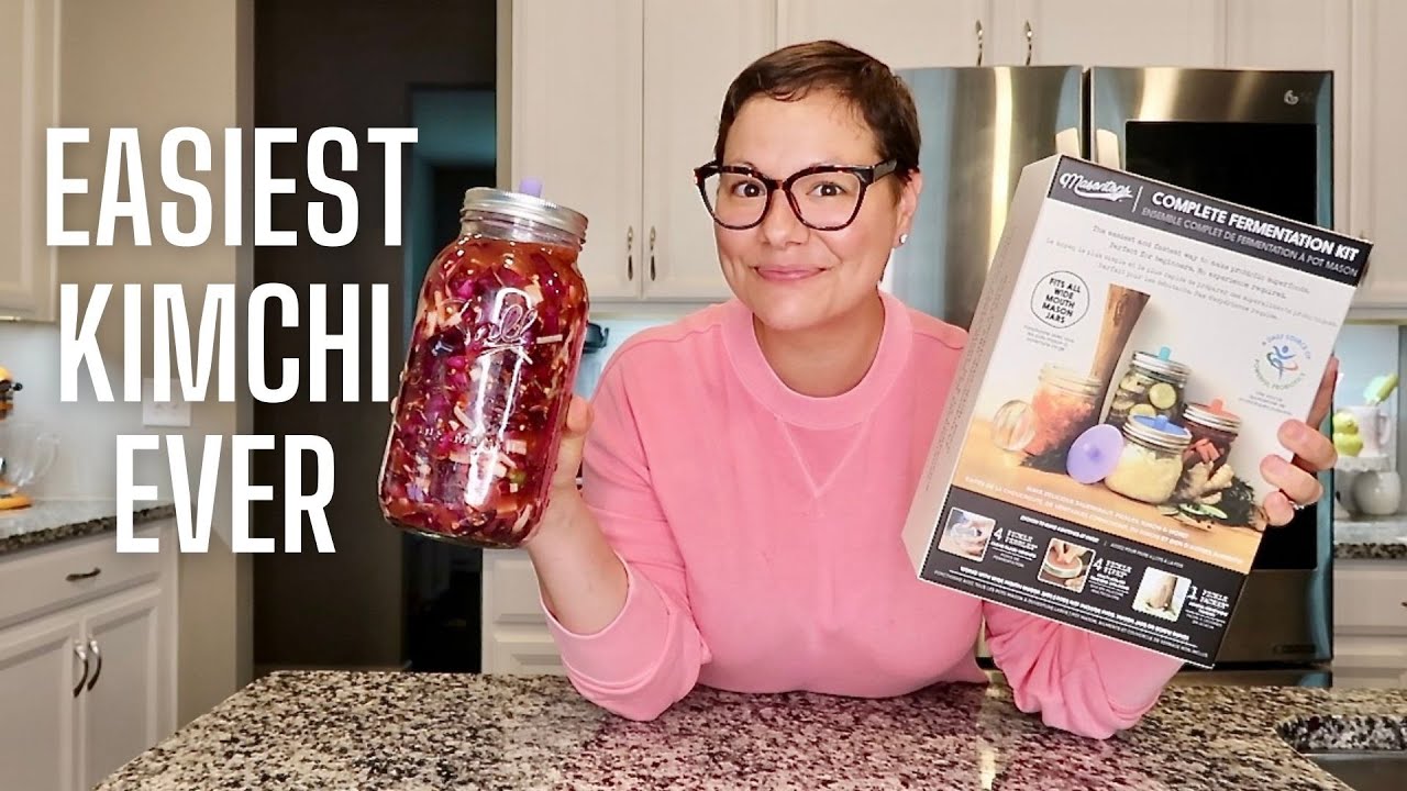 HOW TO MAKE THE EASIEST KIMCHI || MASONTOP FERMENTATION UNBOXING ...