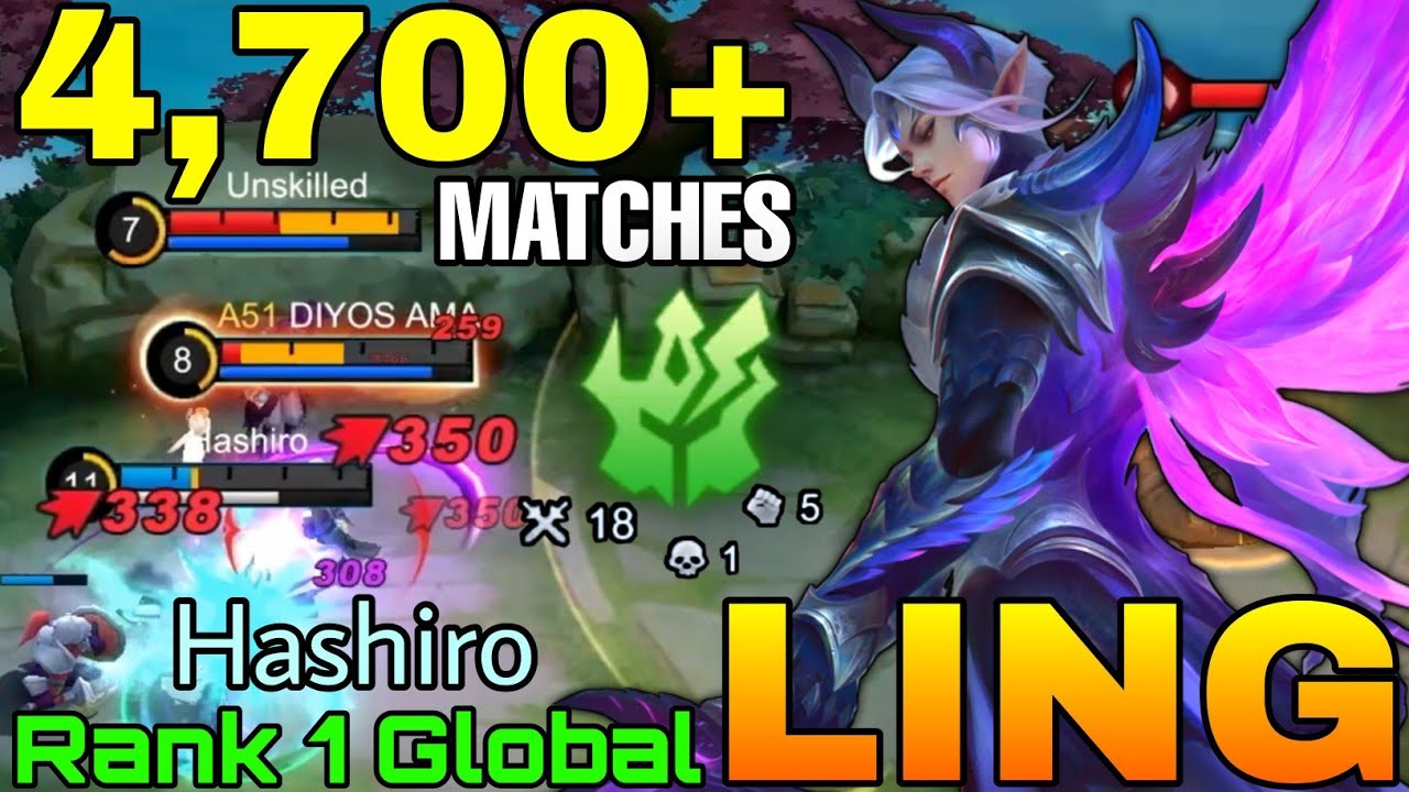 4,700+ Matches Ling Legendary Jungler! - Top 1 Global Ling by Hashiro - Mobile Legends - YouTube