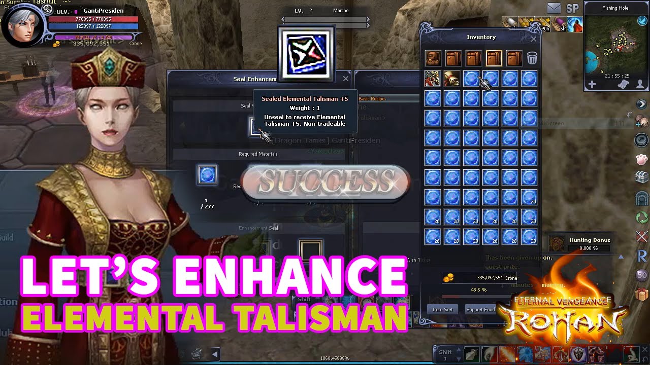 LET'S ENHANCE ELEMENTAL TALISMAN AFTER MT : OFFICIAL ROHAN ETERNAL VENGEANCE - YouTube