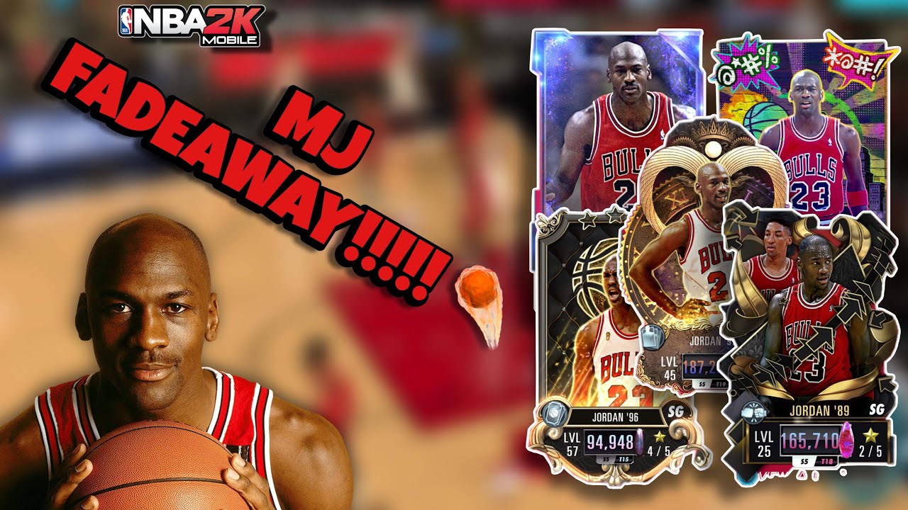 NBA 2K MOBILE - HITTING THE FADEAWAY WITH EVERY MICHAEL JORDAN CARD IN ...