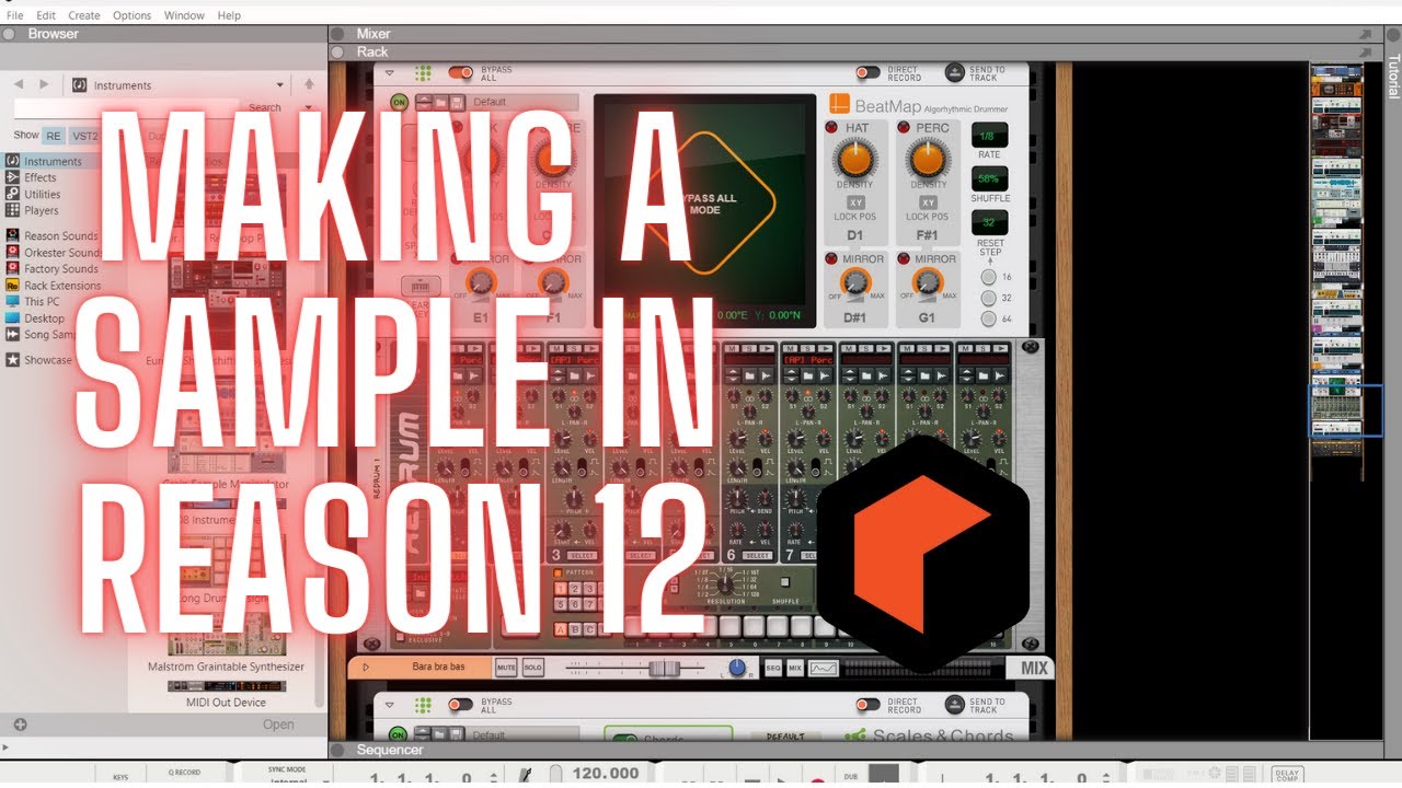 Making a sample in reason 12 - YouTube
