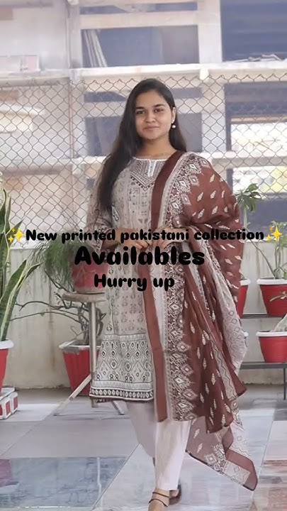 Pakistani lawn cotton kurti pant dupatta set!! - YouTube