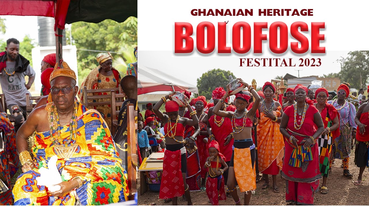 Ghanaian Culture heritage, BOLOFOSE festival celebration by the people ...