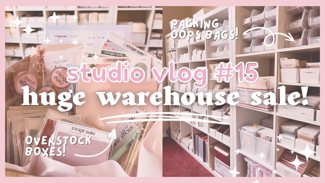 STUDIO VLOG #15 Prepping for Our HUGE Sticker Shop Warehouse ...