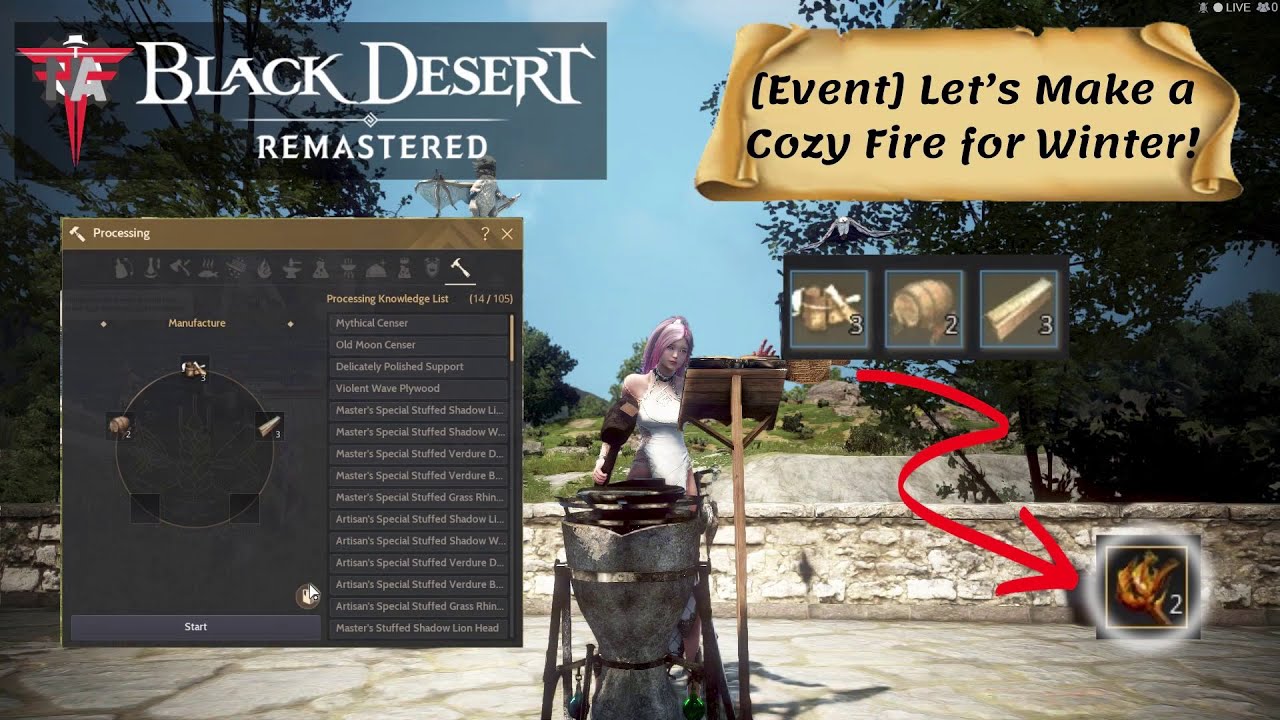 Black Desert Online [BDO] - [Event] Let’s Make a Cozy Fire for Winter ...