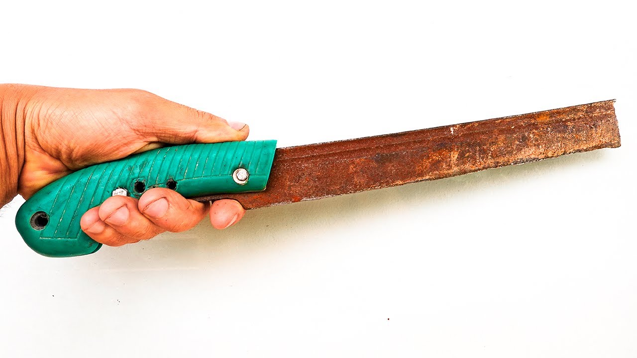 Restoration Antique Rusty Piece Of Cossack Shashka Sword In To Knife ...