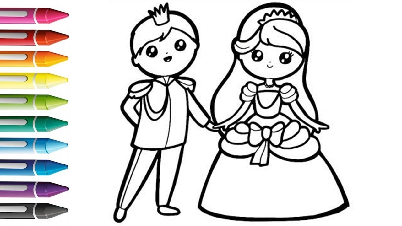 How To Draw Beautiful Bride & Groom, Drawing for kids and toddlers, Let ...