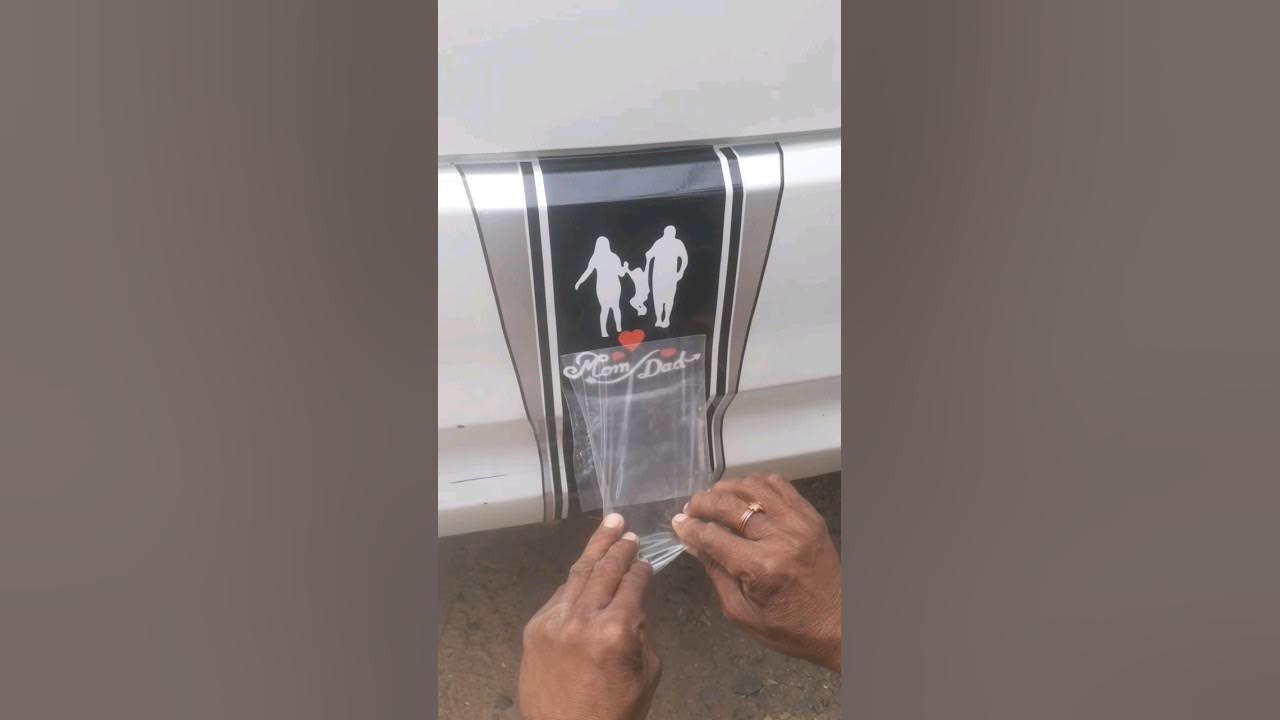 Mom Dad Bike mask Radium Sticker New😱🔥 Car Sticker Radium mom & dad - YouTube