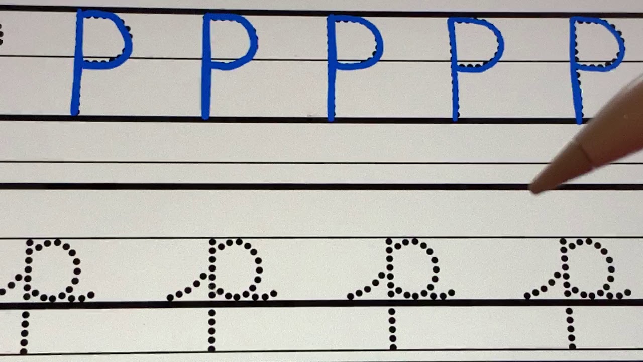 Joined Handwriting: Letter P - How to Write in Cursive - The Learning ...