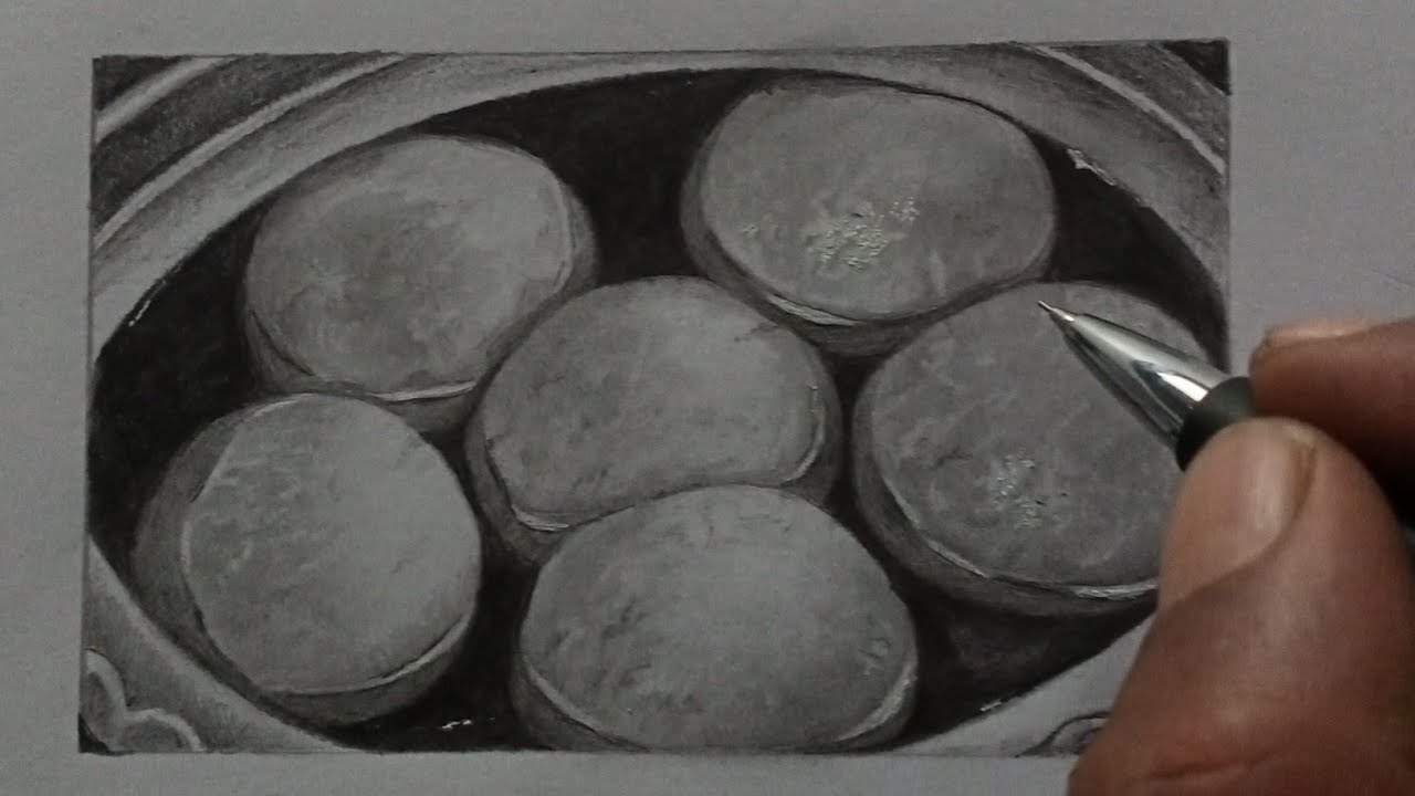 How to draw rasgulla-a traditional sweet of bengal - YouTube