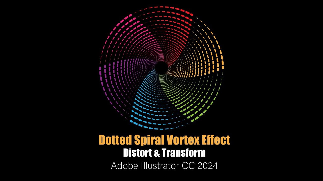 Distort & Transform | Dotted Spiral Vortex Effect | Adobe illustrator CC 2024 Tutorial - YouTube