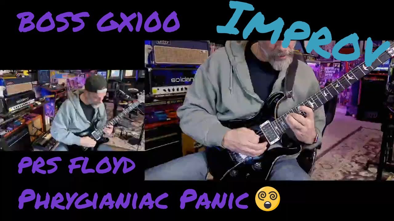 "Phrygianic Panic" BOSS GX100 jam using a PRS 2014 Floyd model. - YouTube