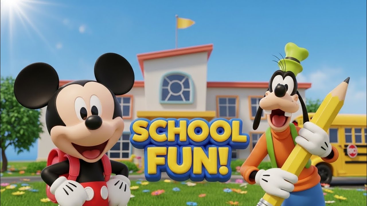 Mickey & Goofy’s CRAZY First Day of School! 🎒 (Learning Fun for Kids ...