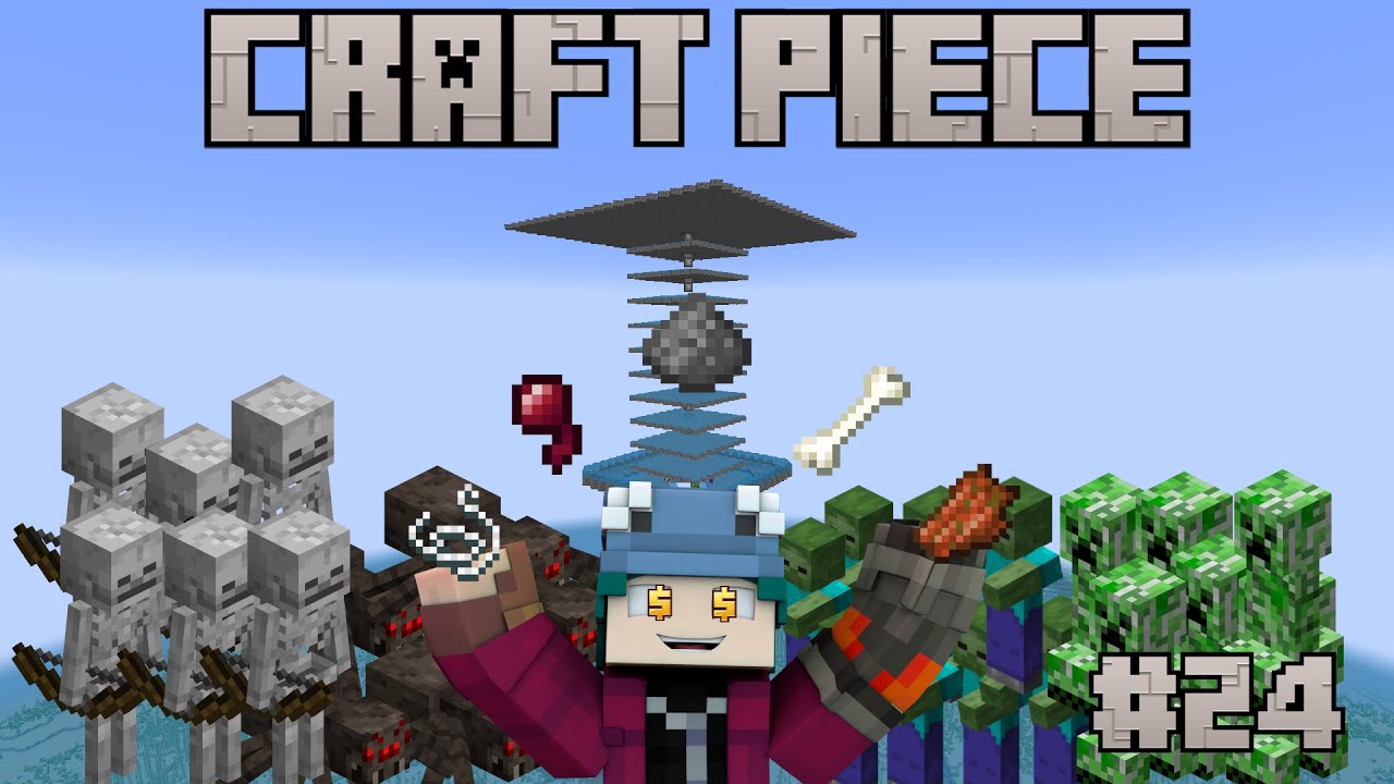 Construí uma MEGA MOB TRAP no minecraft! CRAFT PIECE #24 - YouTube