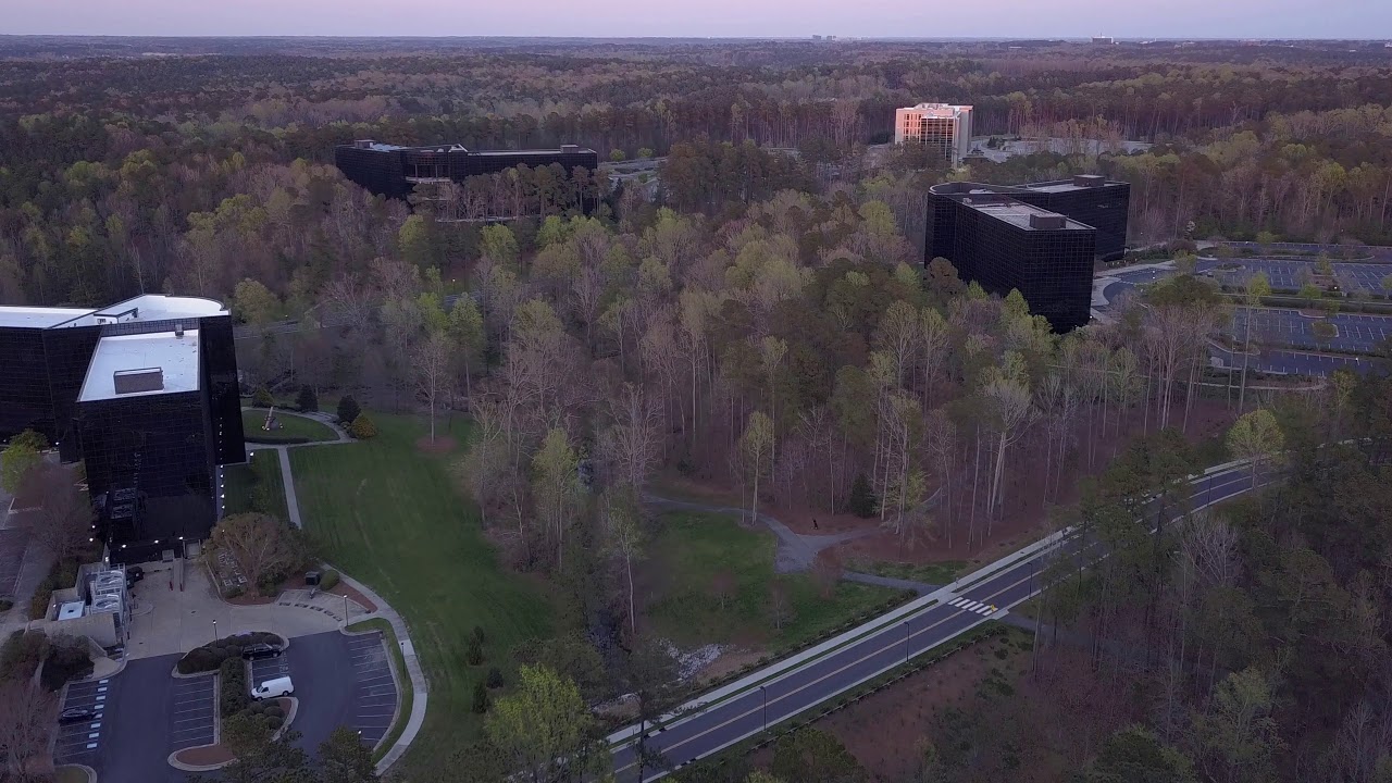 SAS Cary Campus (from the air) - YouTube