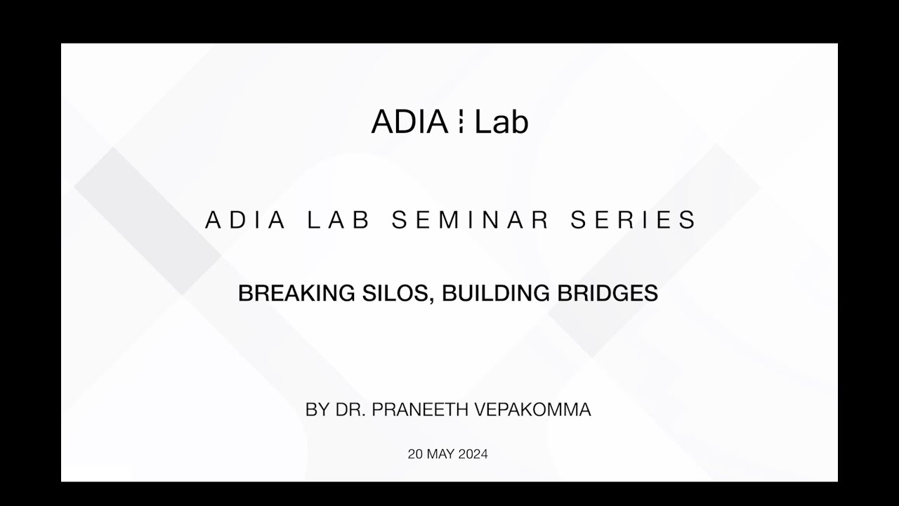 Breaking Silos, Building Bridges by Dr. Praneeth Vepakomma - YouTube