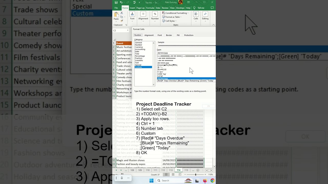 How Do I Calculate Days Remaining From Today In Excel Excel Tips And How Do I Calculate Days Remaining From Today In Excel Excel Tips And