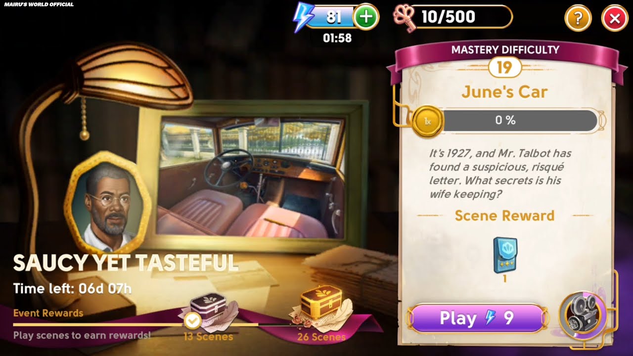 June's Journey Secrets 3r Scene 19 June's Car Silhouette Mode 4K - YouTube