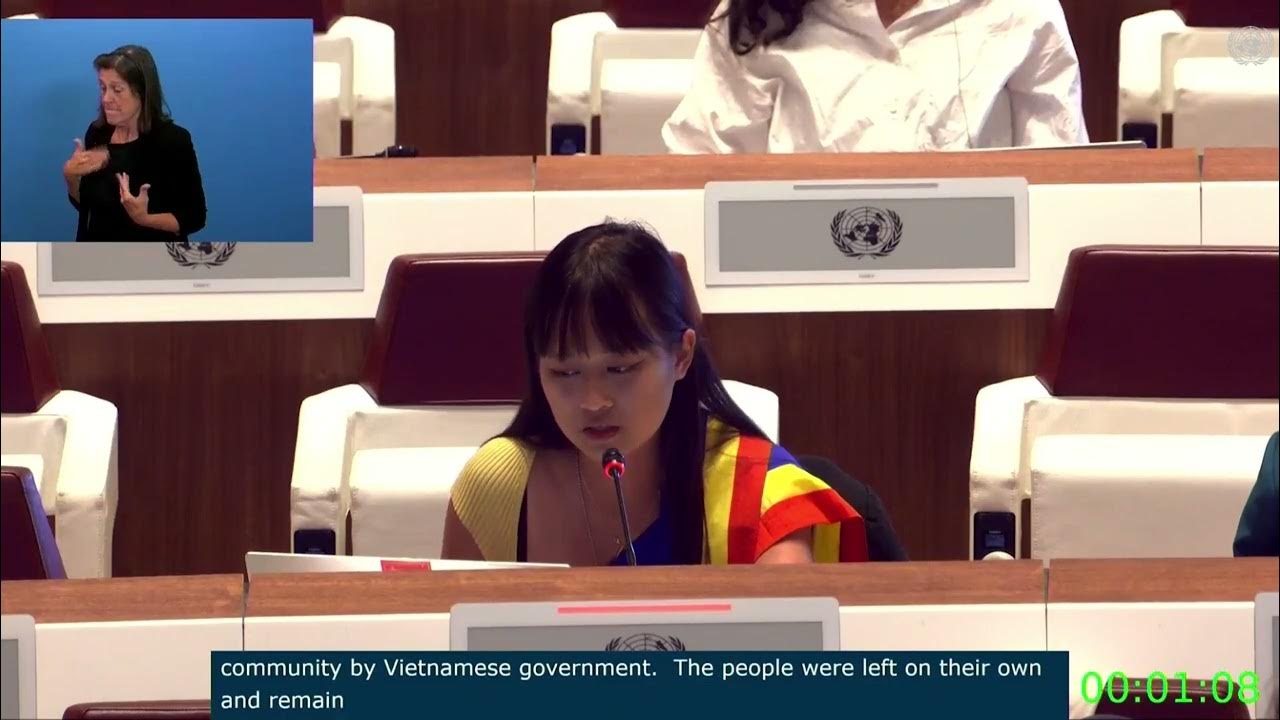 សេចក្តីថ្លែងការណ៍ដោយនាង គឹម ពុទ្ធធានី (Putheany Kim) នៅវេទិកា EMRIP - YouTube