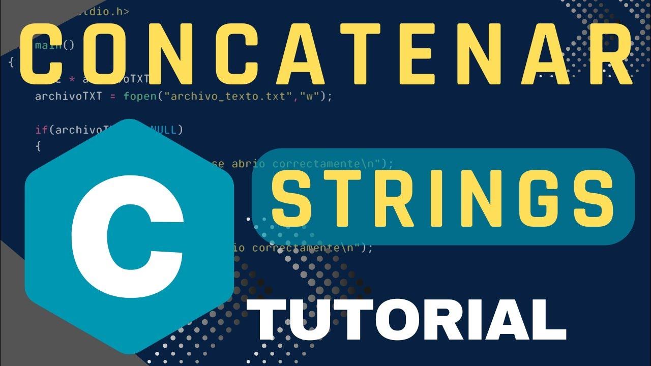Programación en C: STRINGS | Como concatenar palabras con strcat - YouTube