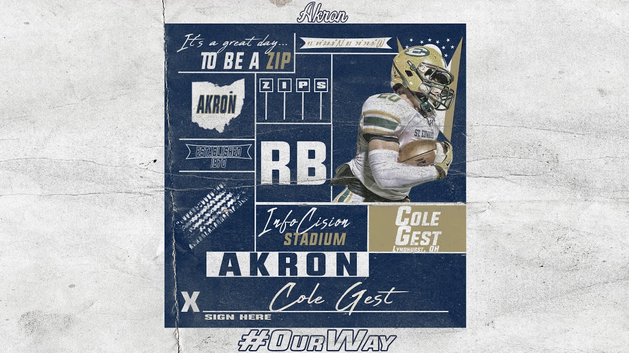 2020 Akron Football NSD - Cole Gest - YouTube