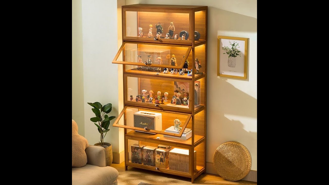 Transparent display cabinet assembly video - YouTube