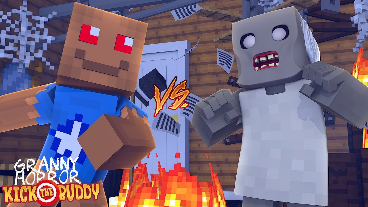 Minecraft - KICK THE BUDDY IS SCARIER THAN GRANNY GAME - YouTube