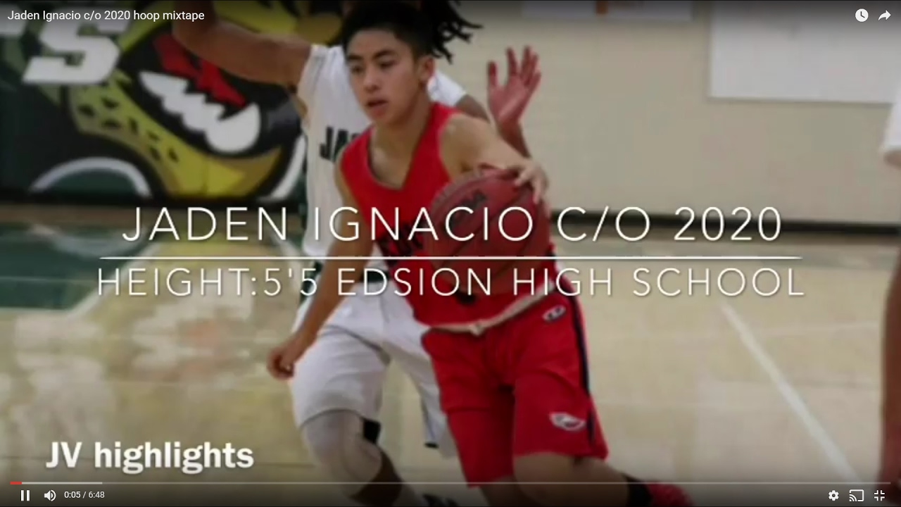 Jaden Ignacio c/o 2020 hoop mixtape - YouTube