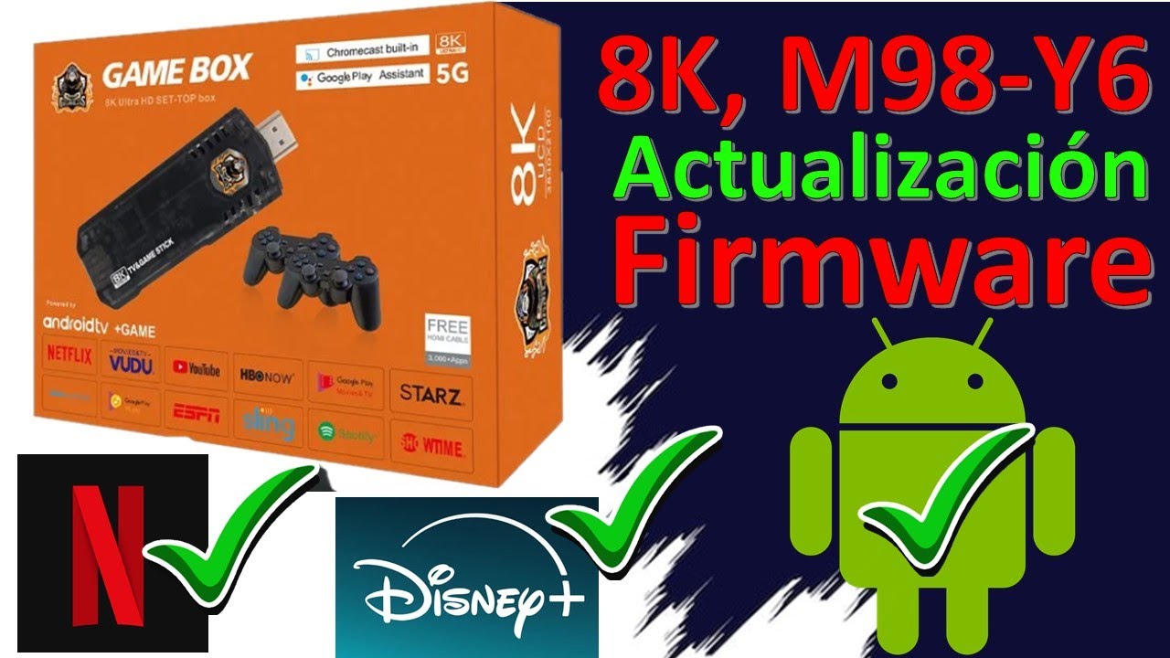 Como actualizar el firmware a las Game Stick 8K y M98-Y6 (solución a Netflix, Disney+ y ...