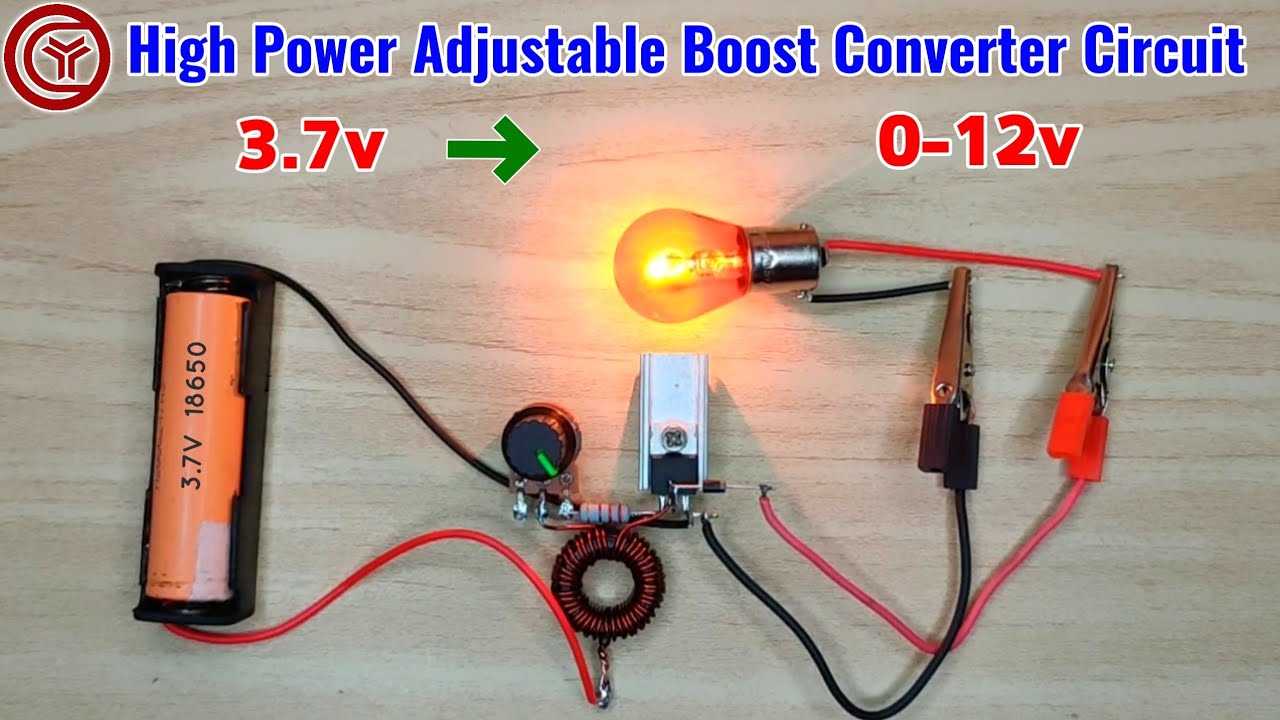 High power DC to DC step up boost converter circuit - YouTube