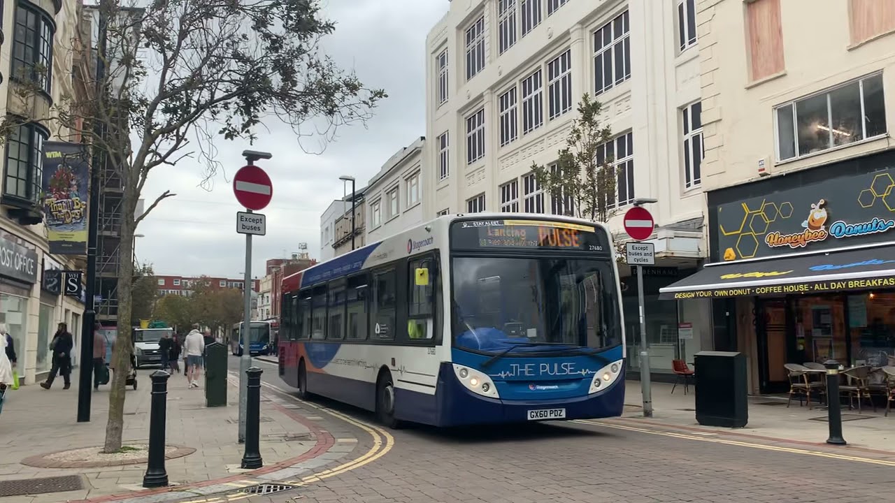 STAGECOACH BUS ROUTE PULSE DEPARTING WORTHING TOWN CENTRE - YouTube