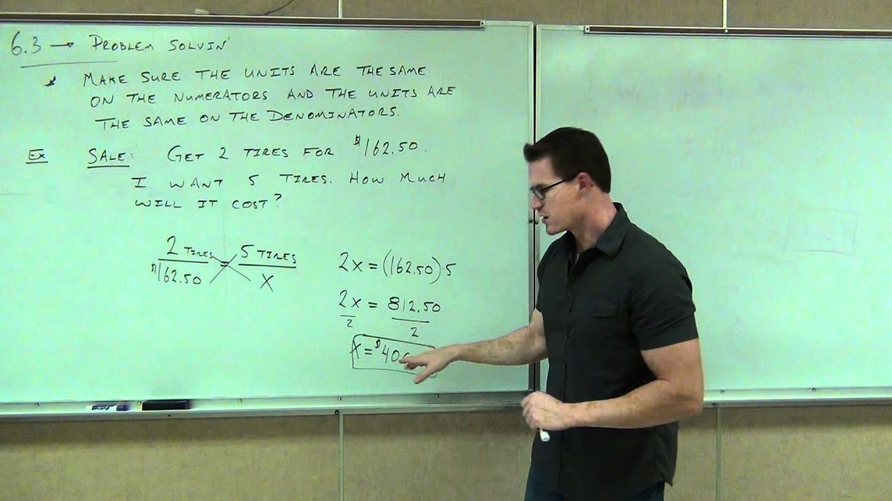 Prealgebra Lecture 6.3 Part 1 - YouTube