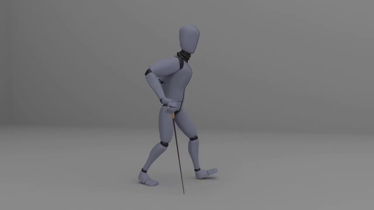 Buster Walking With Cane (Autodesk Maya Animation) - YouTube