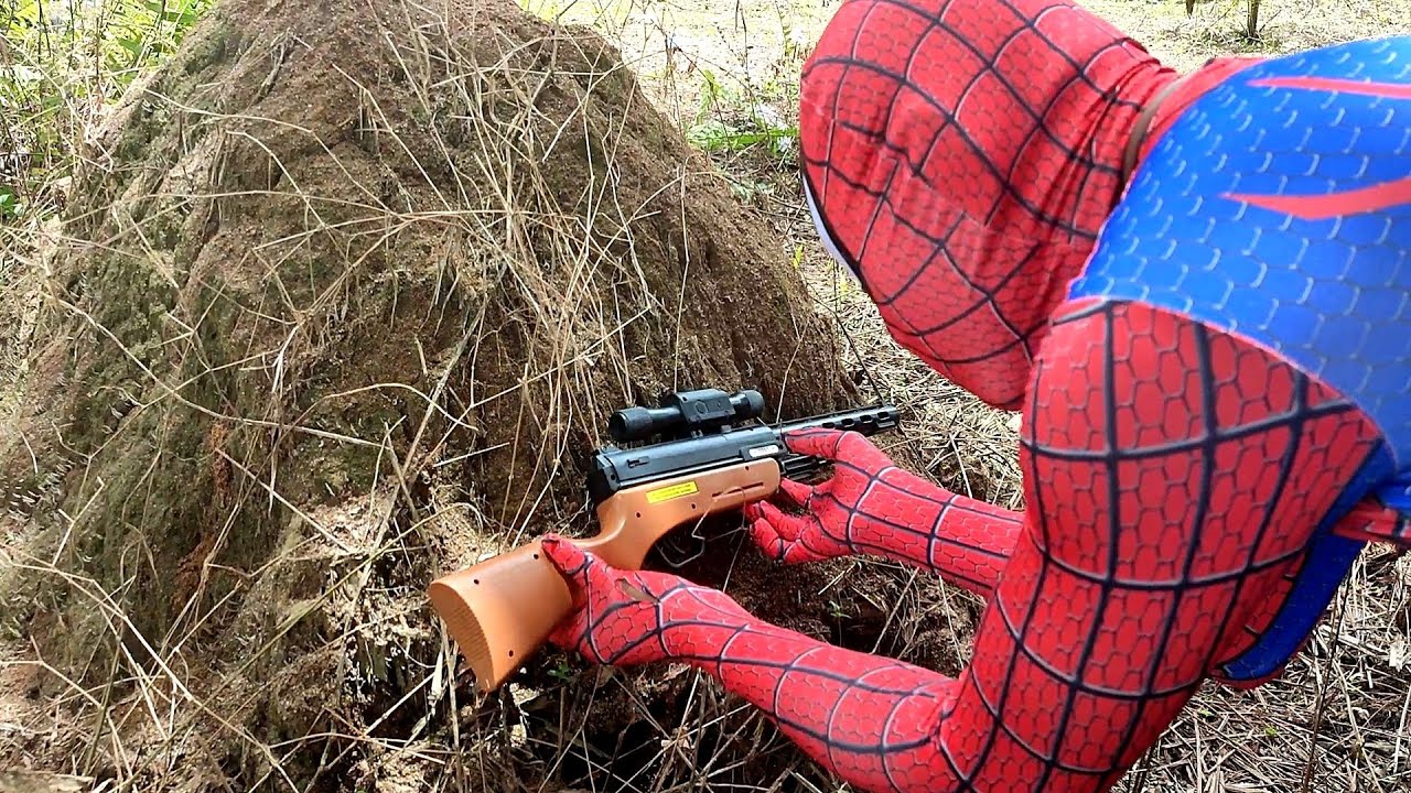 Spider-Man And Weapons : Ak47 Gun, Nerf Gun, Sniper Rifles, Machine Gun ...