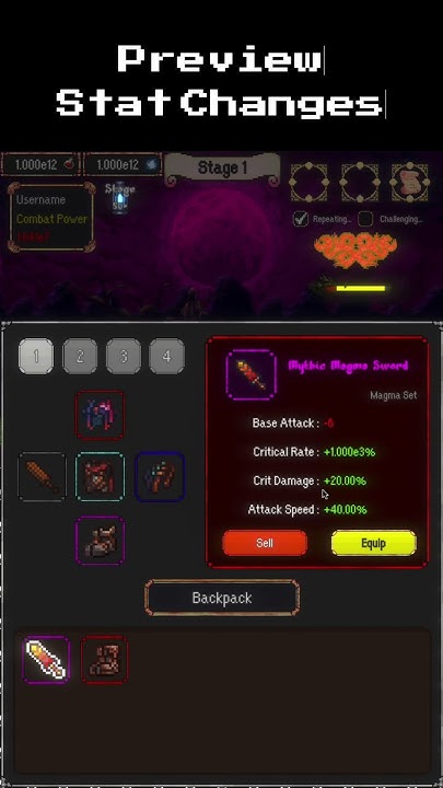 Diablo Like Gear System in my Idle RPG : Idle Beast Hunter ! Devlog progress, 0 IAP Game Project ...